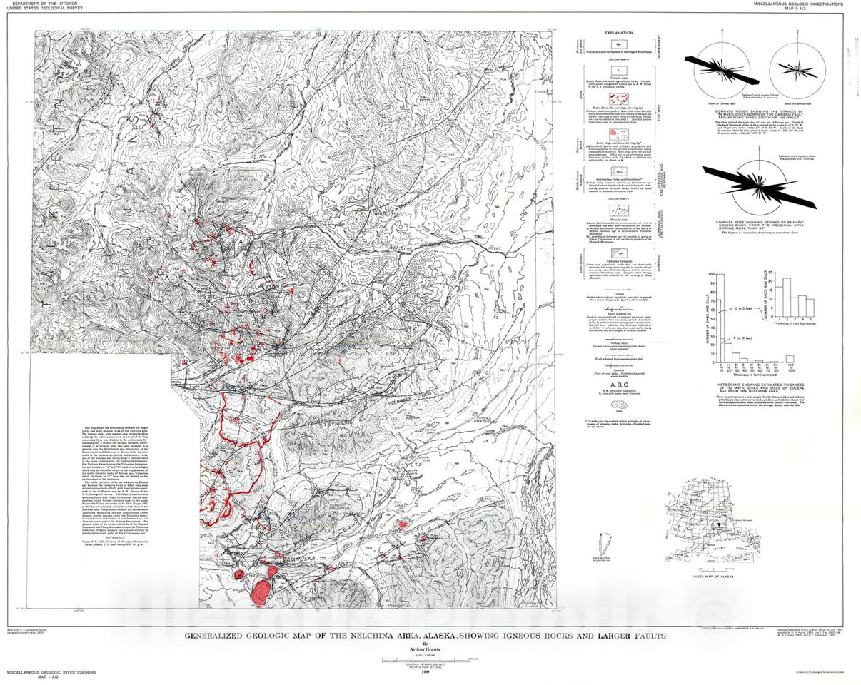 Map : Generalized geologic map of the Nelchina area, Alaska showing ig ...