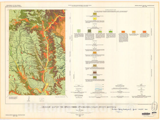 Map : Geologic map of the Spring Creek quadrangle, Valley County, Mont ...