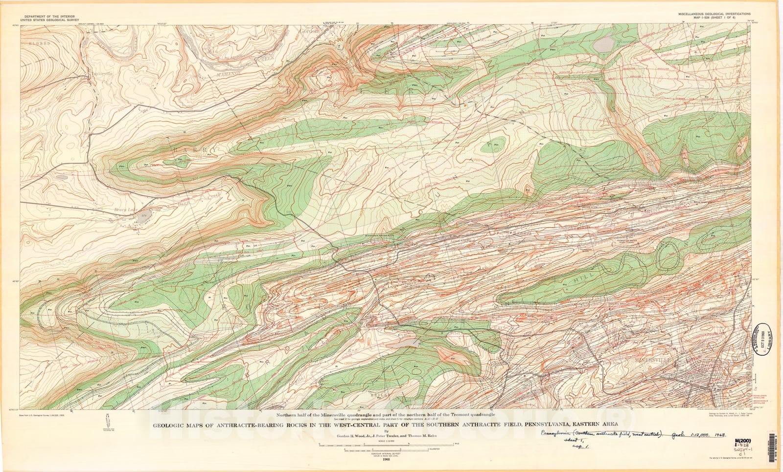 Map : Geologic maps of anthracite-bearing rocks in the west-central pa ...