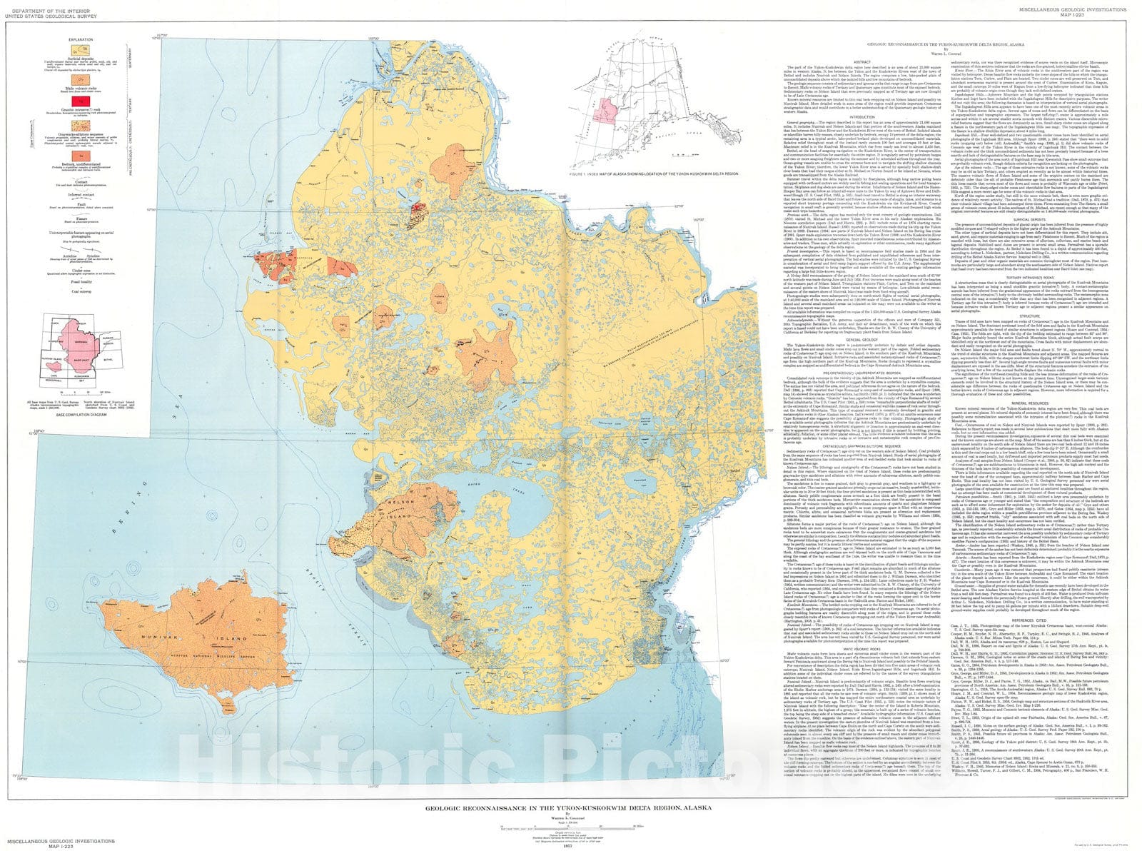 Map : Geologic reconnaissance in the Yukon-Kuskokwim Delta region, Ala ...