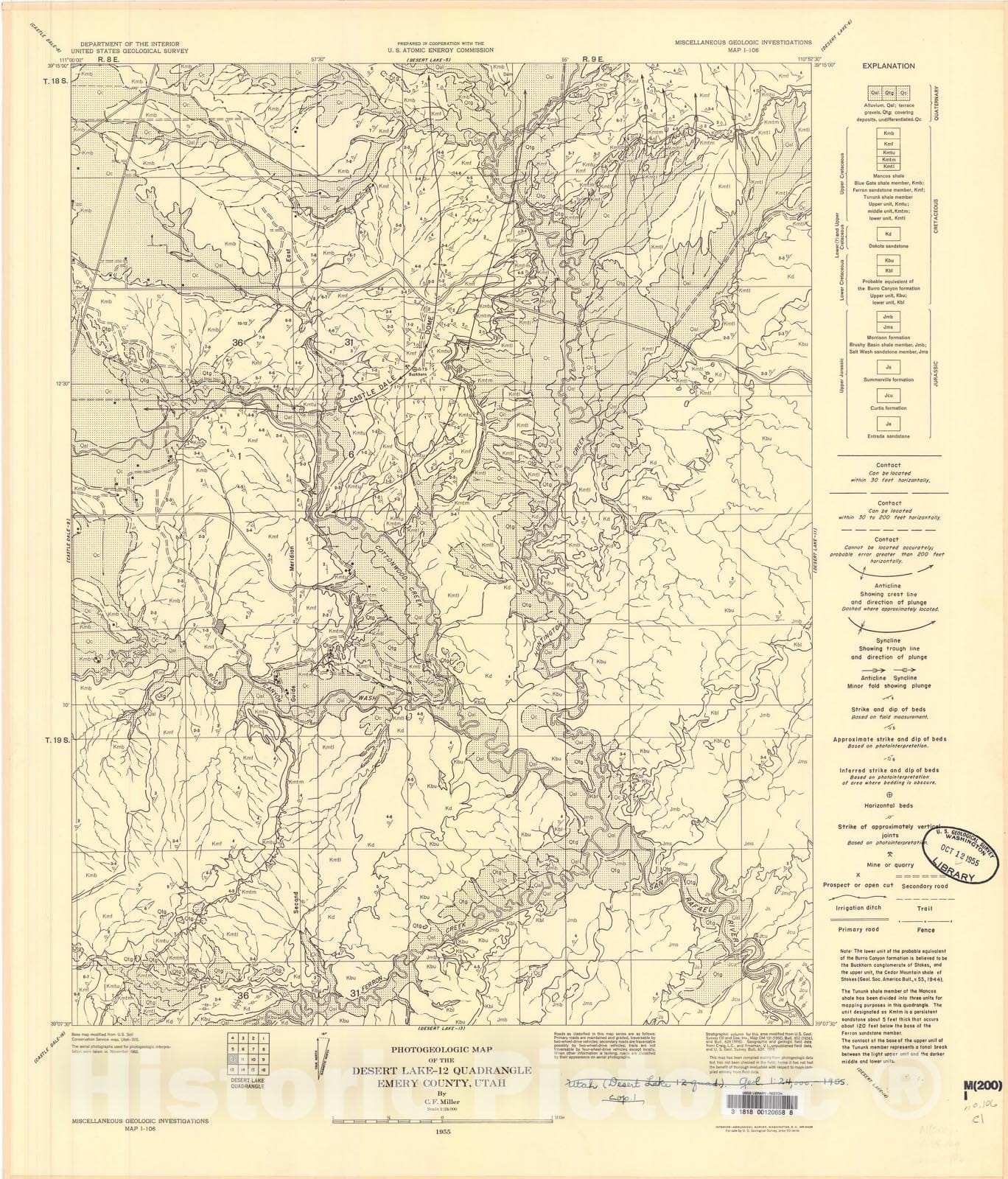 Map : Photogeologic map of the Desert Lake-12 quadrangle, Emery County ...