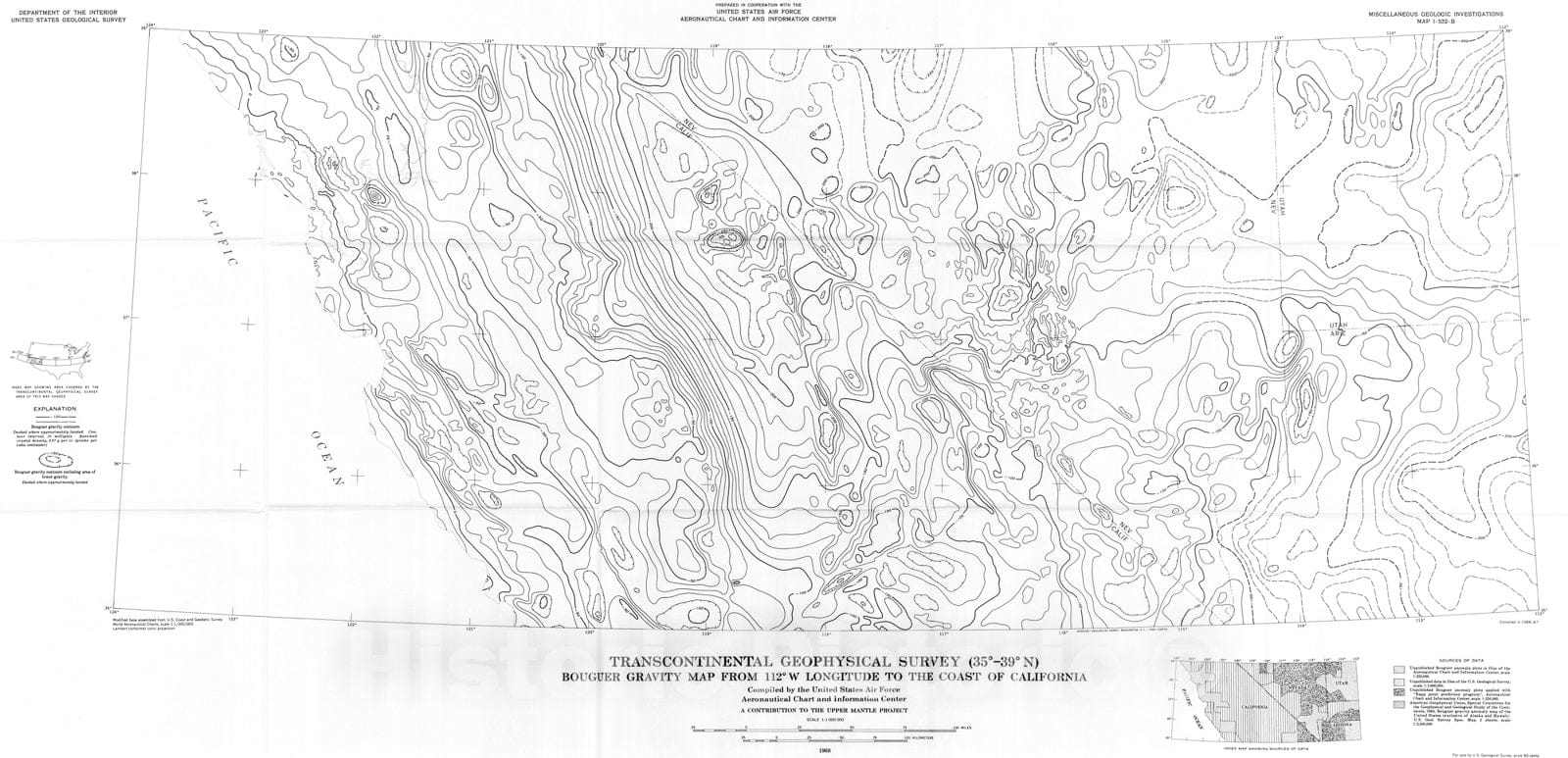 Map : Transcontinental geophysical survey (35 degrees - thirty-nine de ...