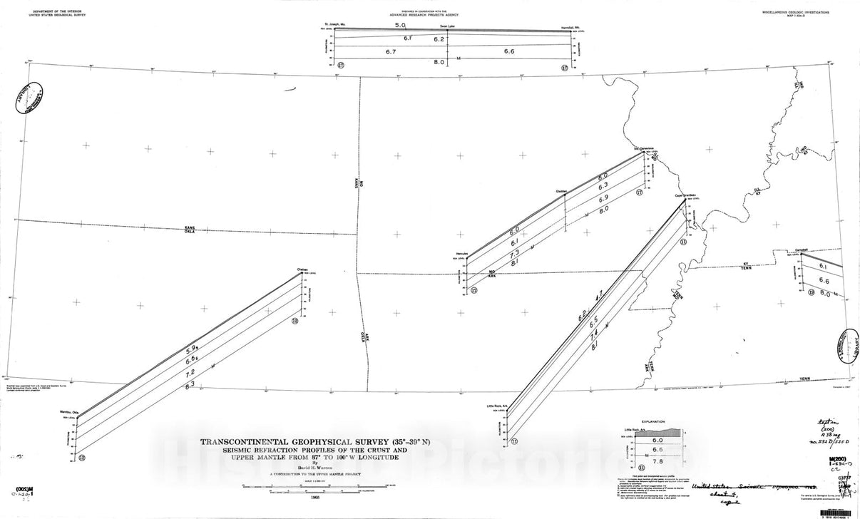 Map : Transcontinental geophysical survey (35 degrees - thirty-nine de ...