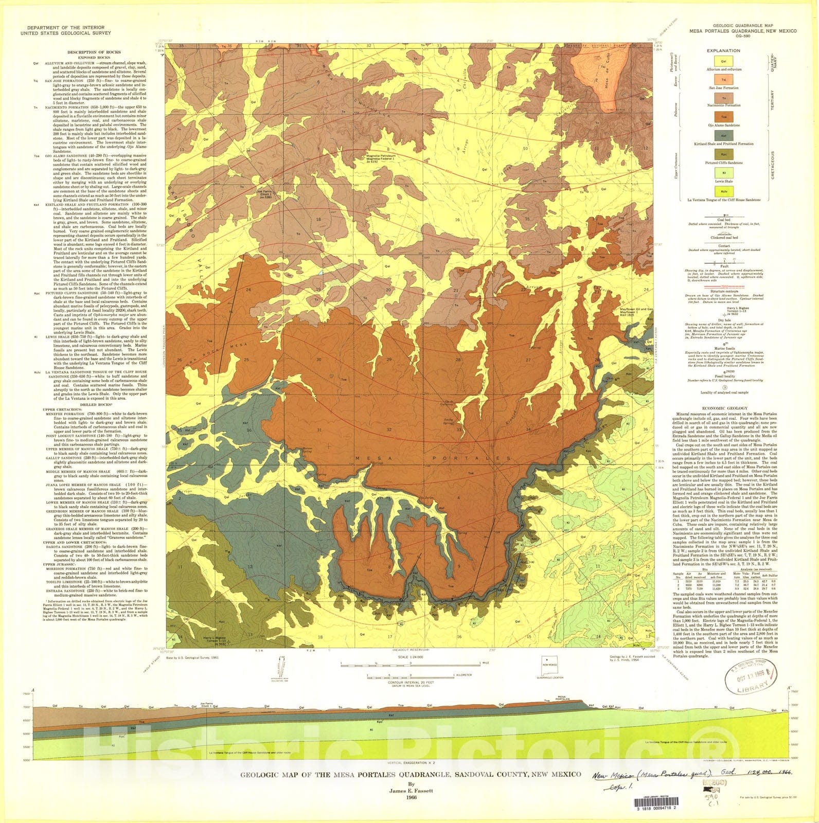 Map : Geologic map of the Mesa Portales quadrangle, Sandoval County, N ...