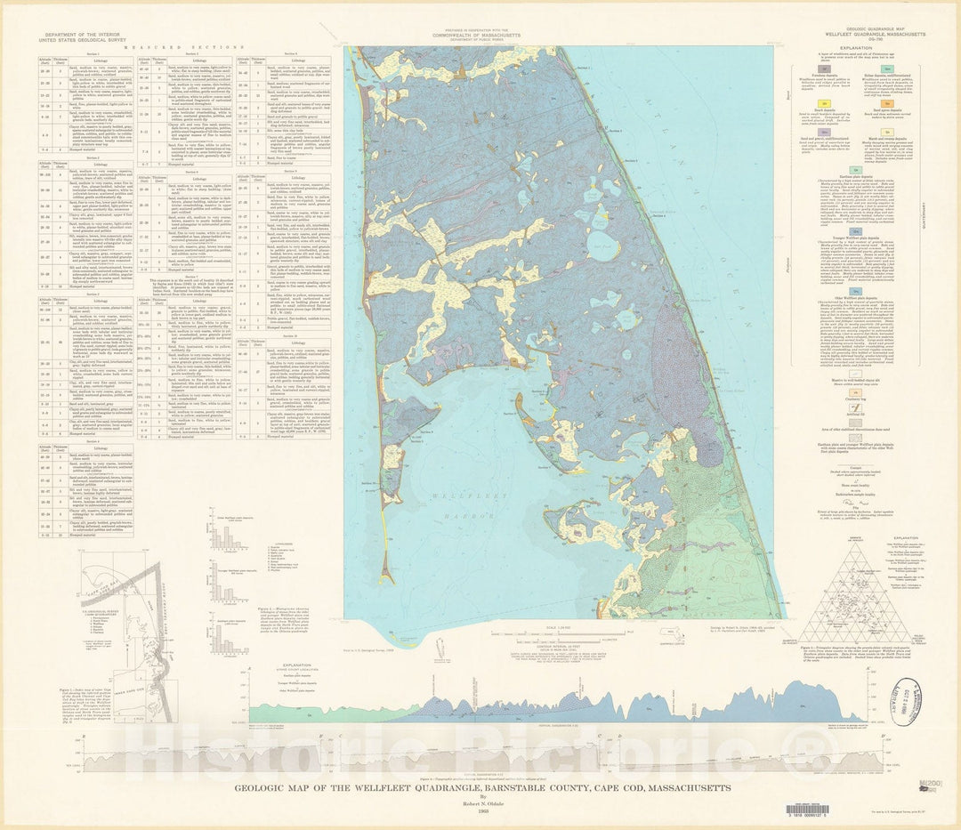 Map : Geologic map of the Wellfleet quadrangle, Barnstable County, Cap ...