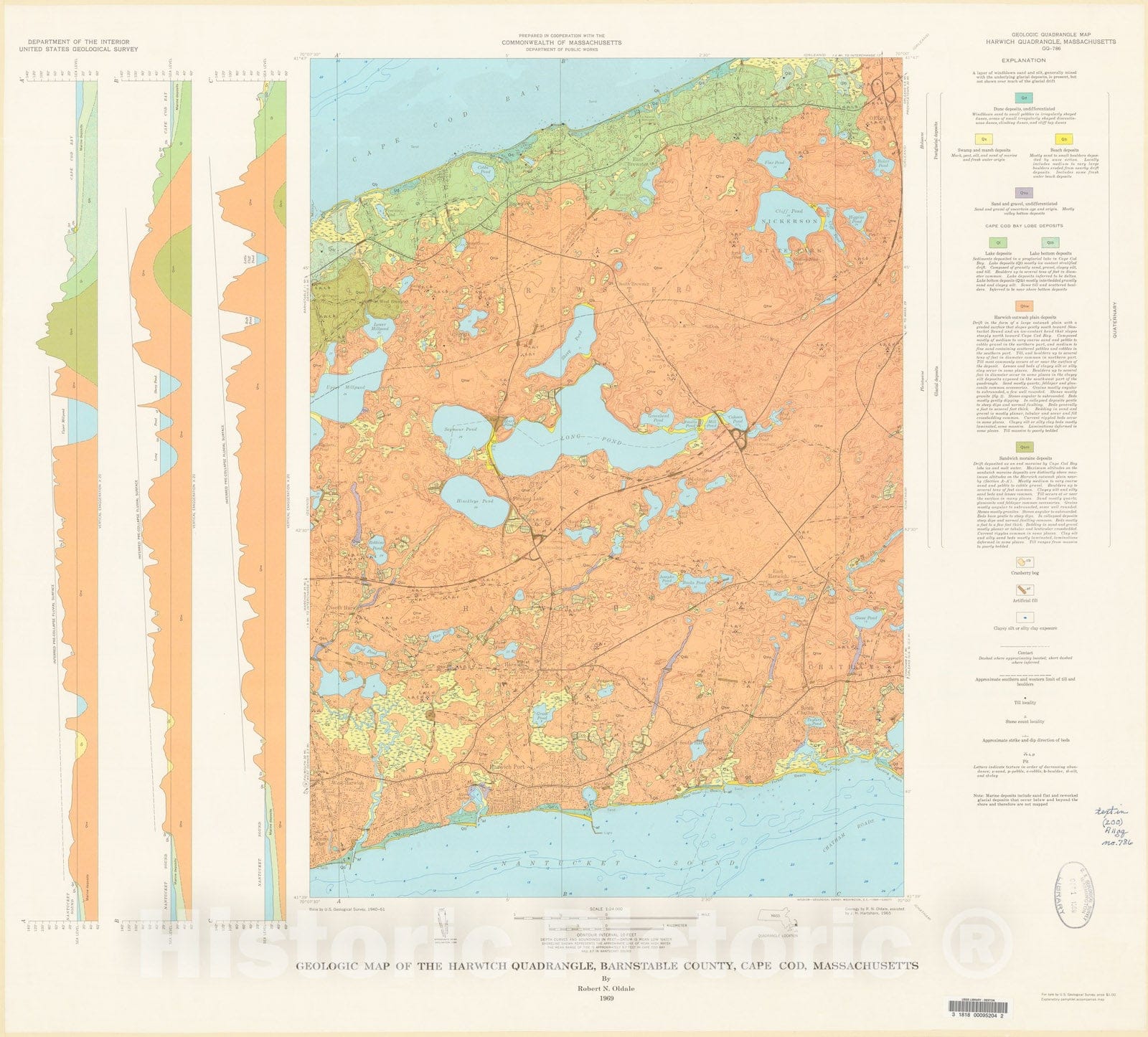 Map : Geologic map of the Harwich quadrangle, Barnstable County, Cape ...