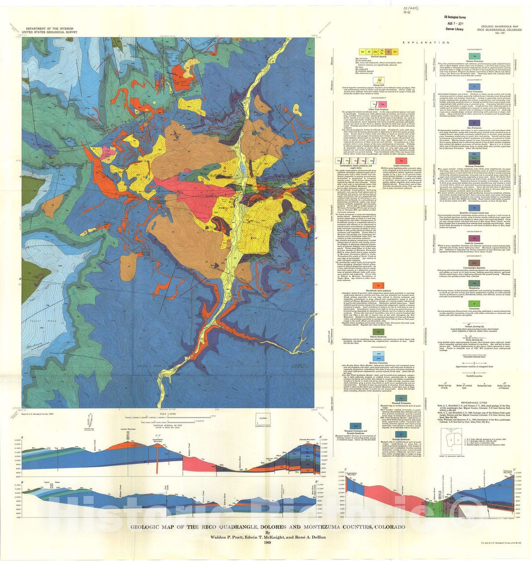 Map : Geologic map of the Rico quadrangle, Dolores and Montezuma Count ...