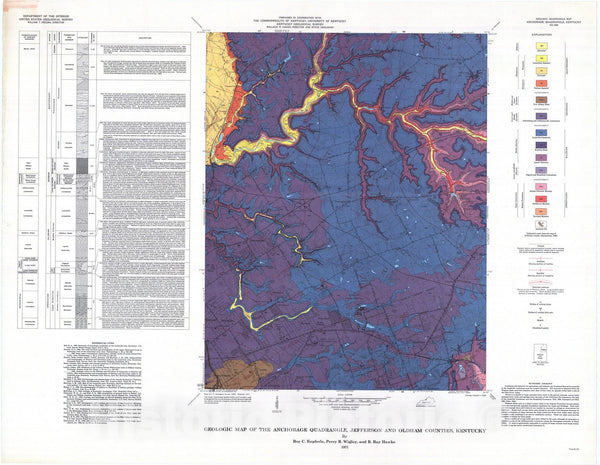 Map : Geologic map of the Anchorage quadrangle, Jefferson and Oldham C ...