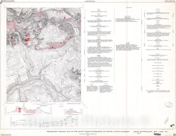 Map : Preliminary geologic map of the Mount Wilson quadrangle, San Mig ...