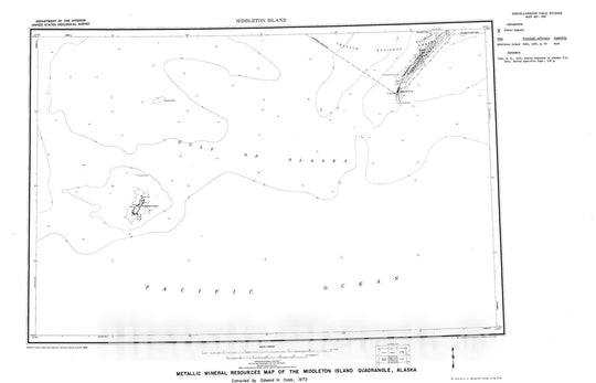 Map : Metallic mineral resources map of the Middleton Island quadrangl ...