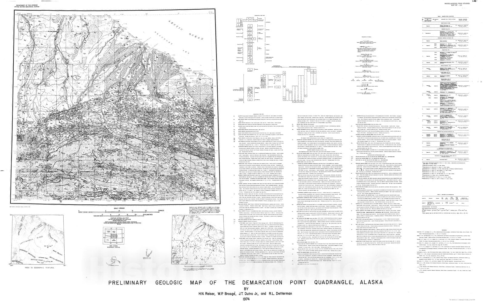 Map : Preliminary geologic map of the Demarcation Point quadrangle, Al ...