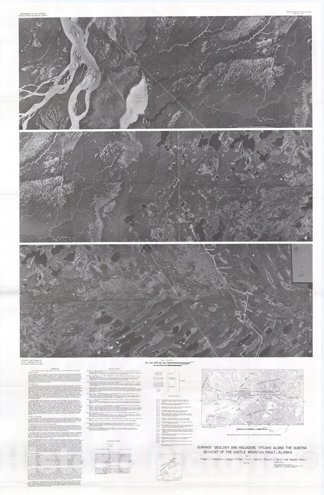 Map : Surface geology and Holocene breaks along the Susitna segment of ...