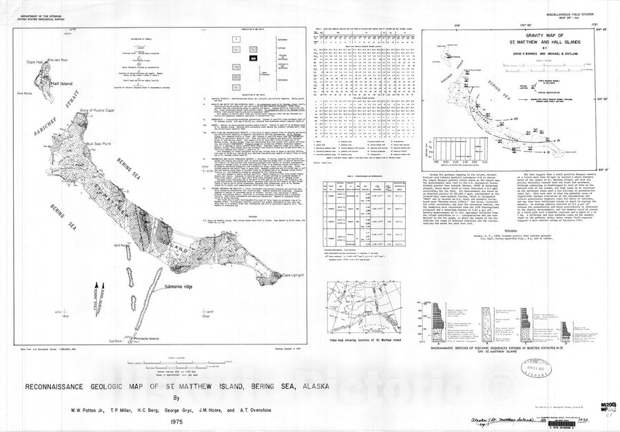 Map : Reconnaissance geologic map of St. Matthew Island, Bering Sea, A ...
