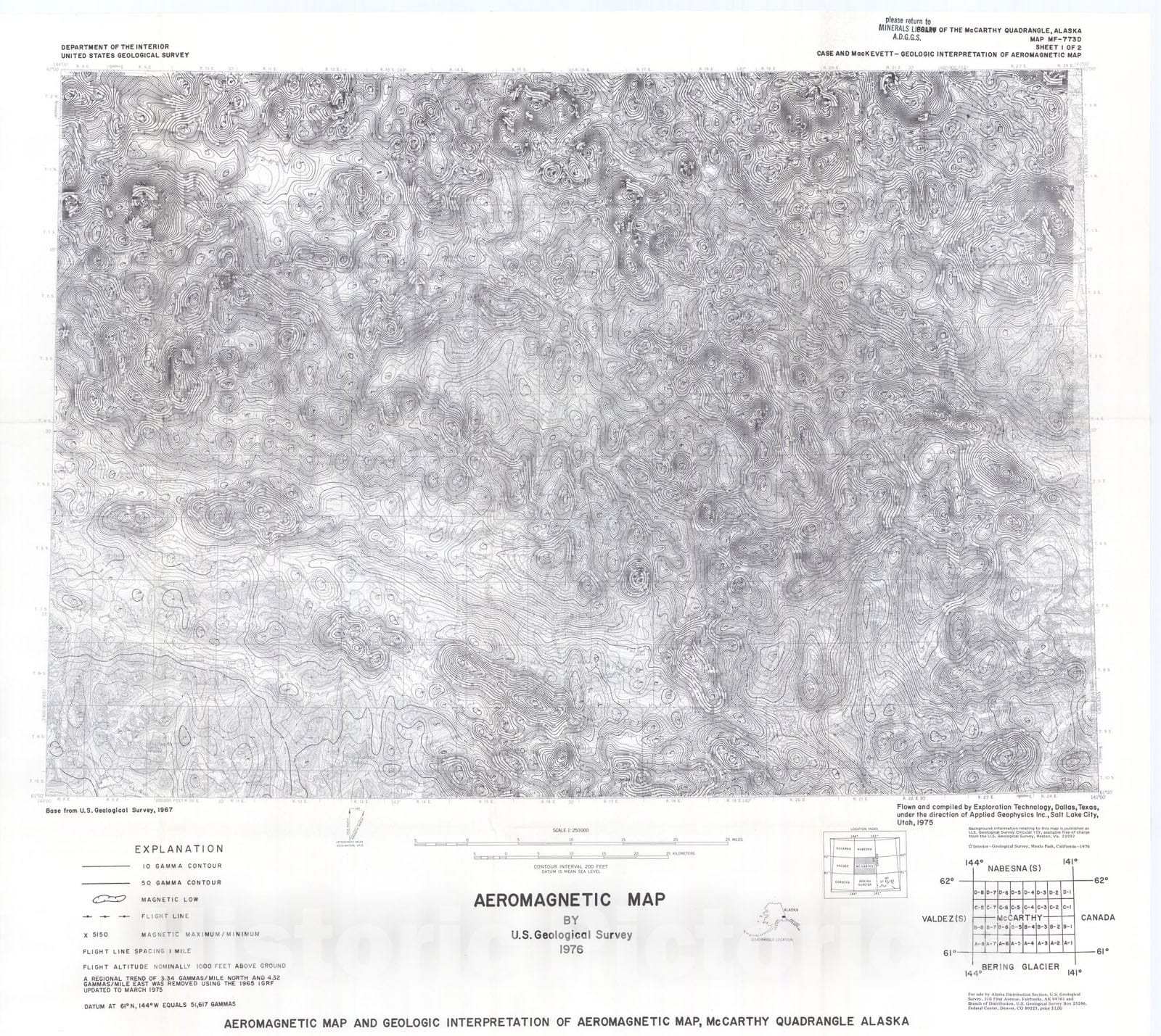Map : Aeromagnetic map and geologic interpretation of aeromagnetic map ...
