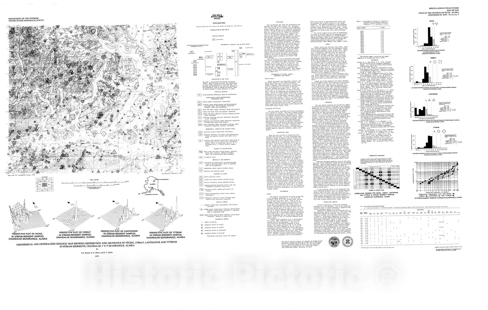 Map : Geochemical and generalized geologic map showing distribution an ...