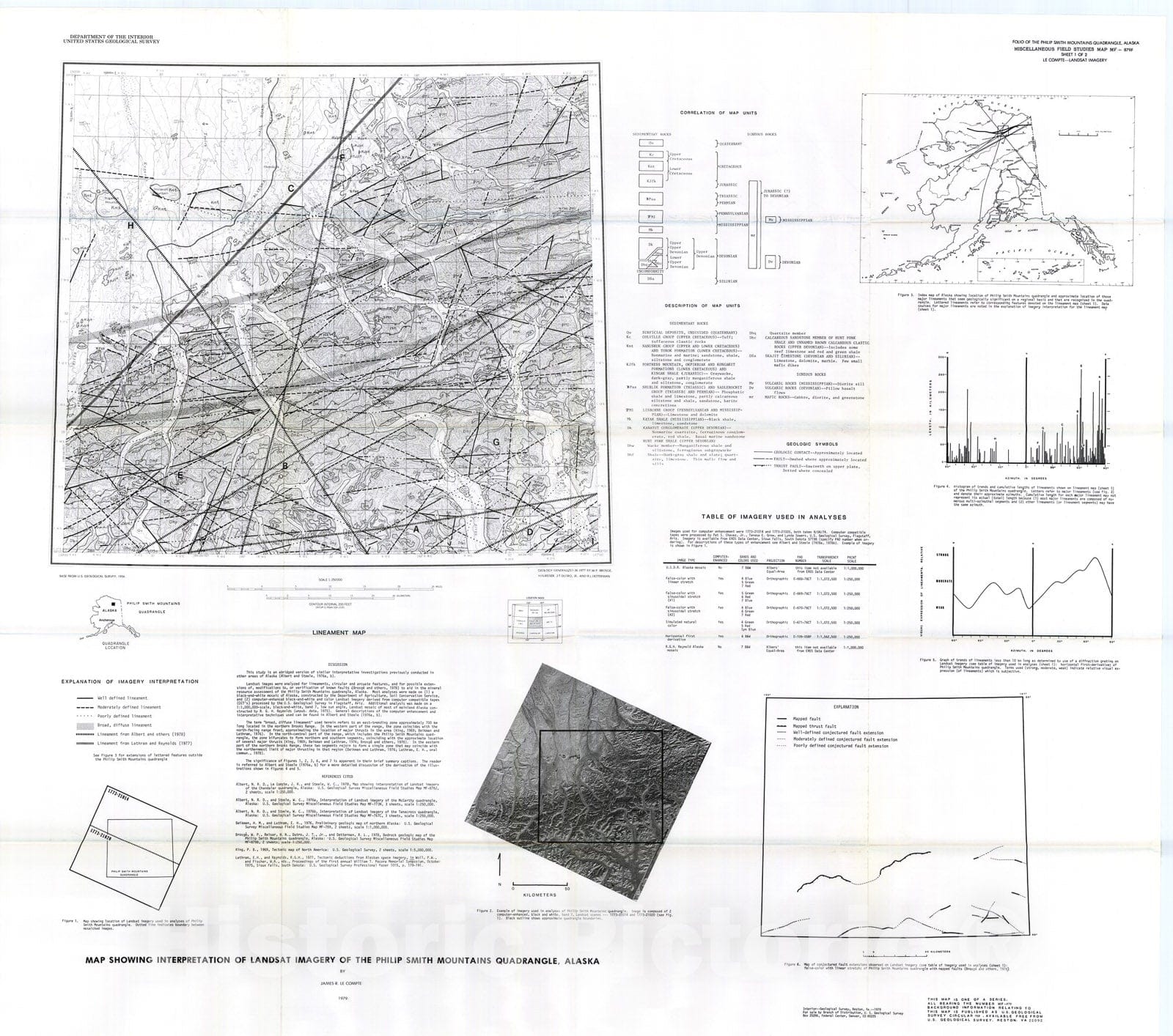 Map : Map showing interpretation of Landsat imagery of the Philip Smit ...