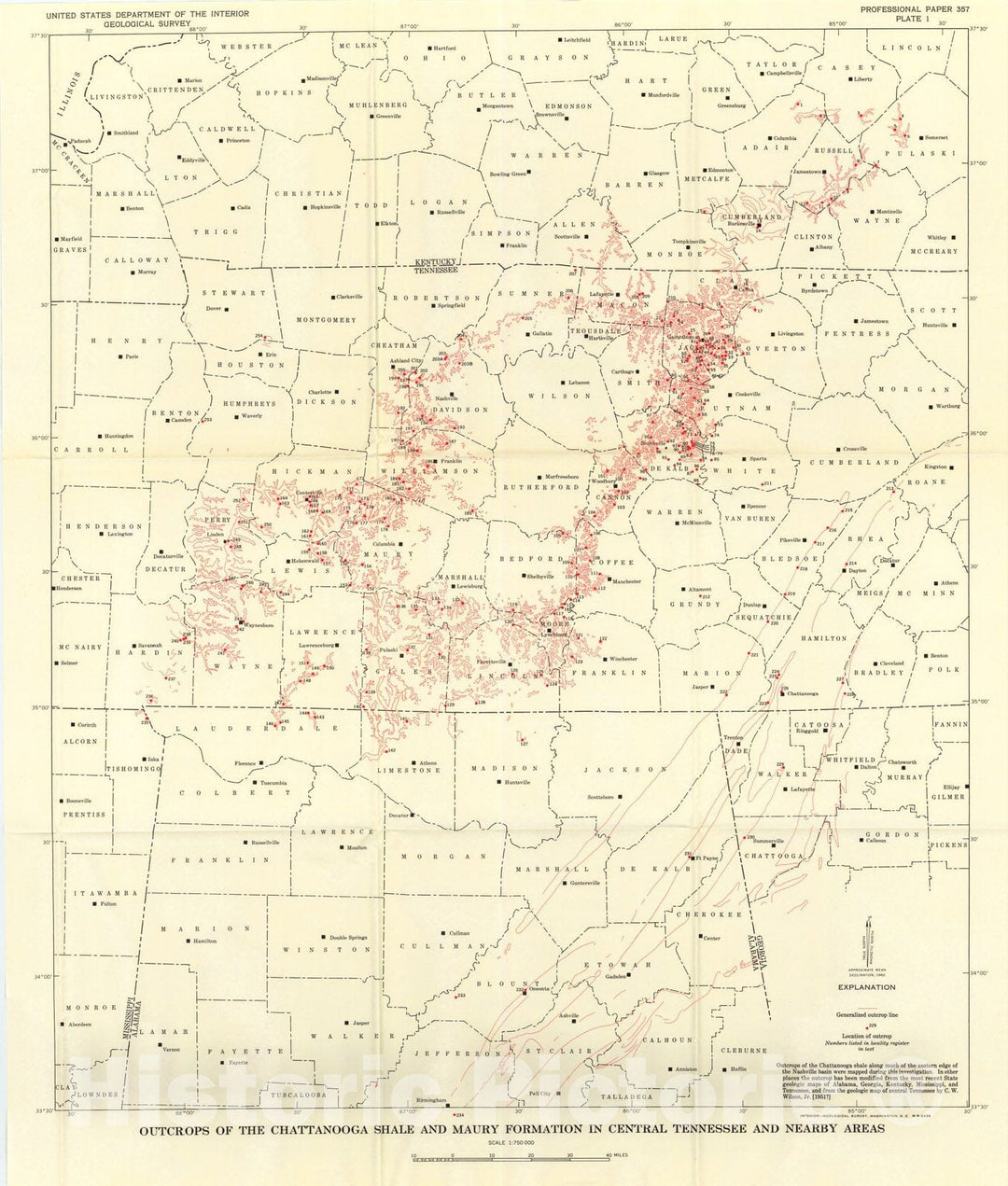 Chattanooga Tennessee Map