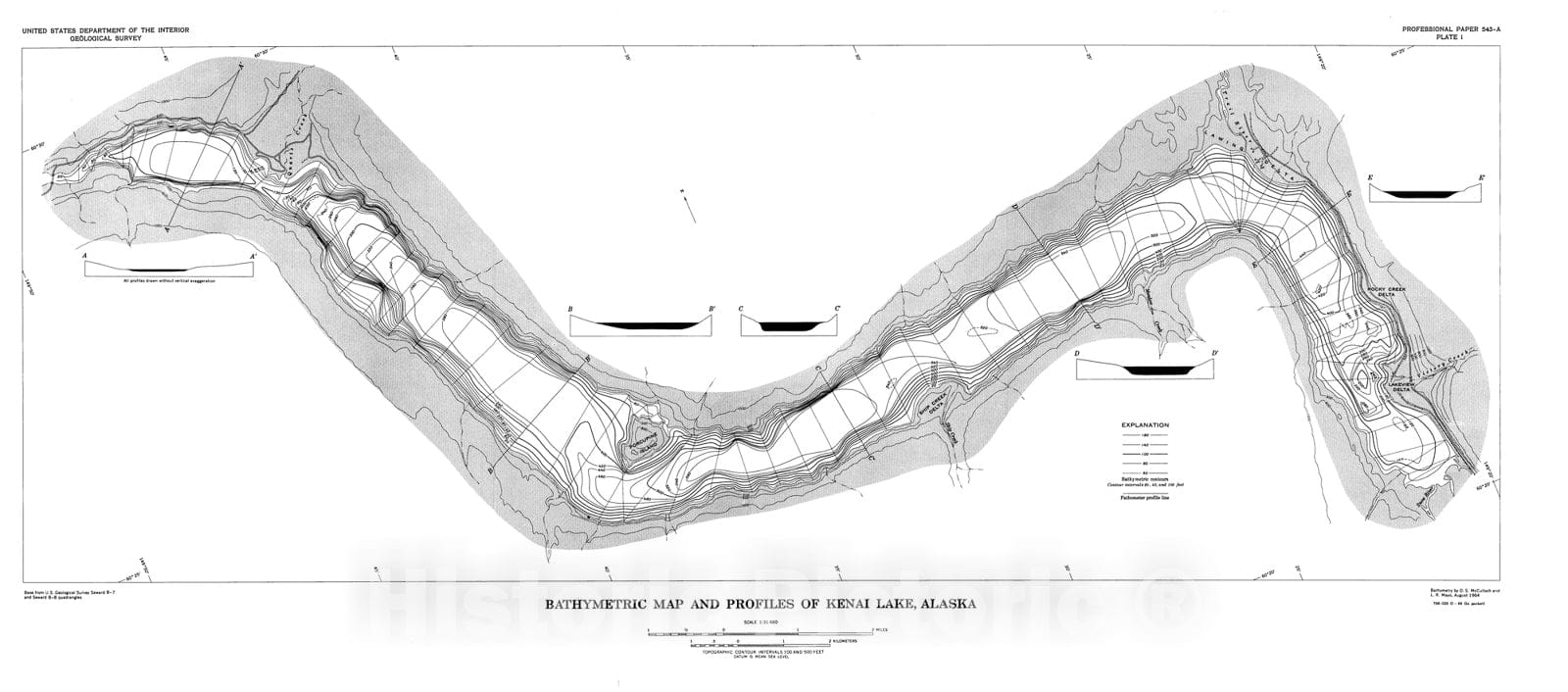 Map : Slide-induced waves, seiching and ground fracturing caused by th ...