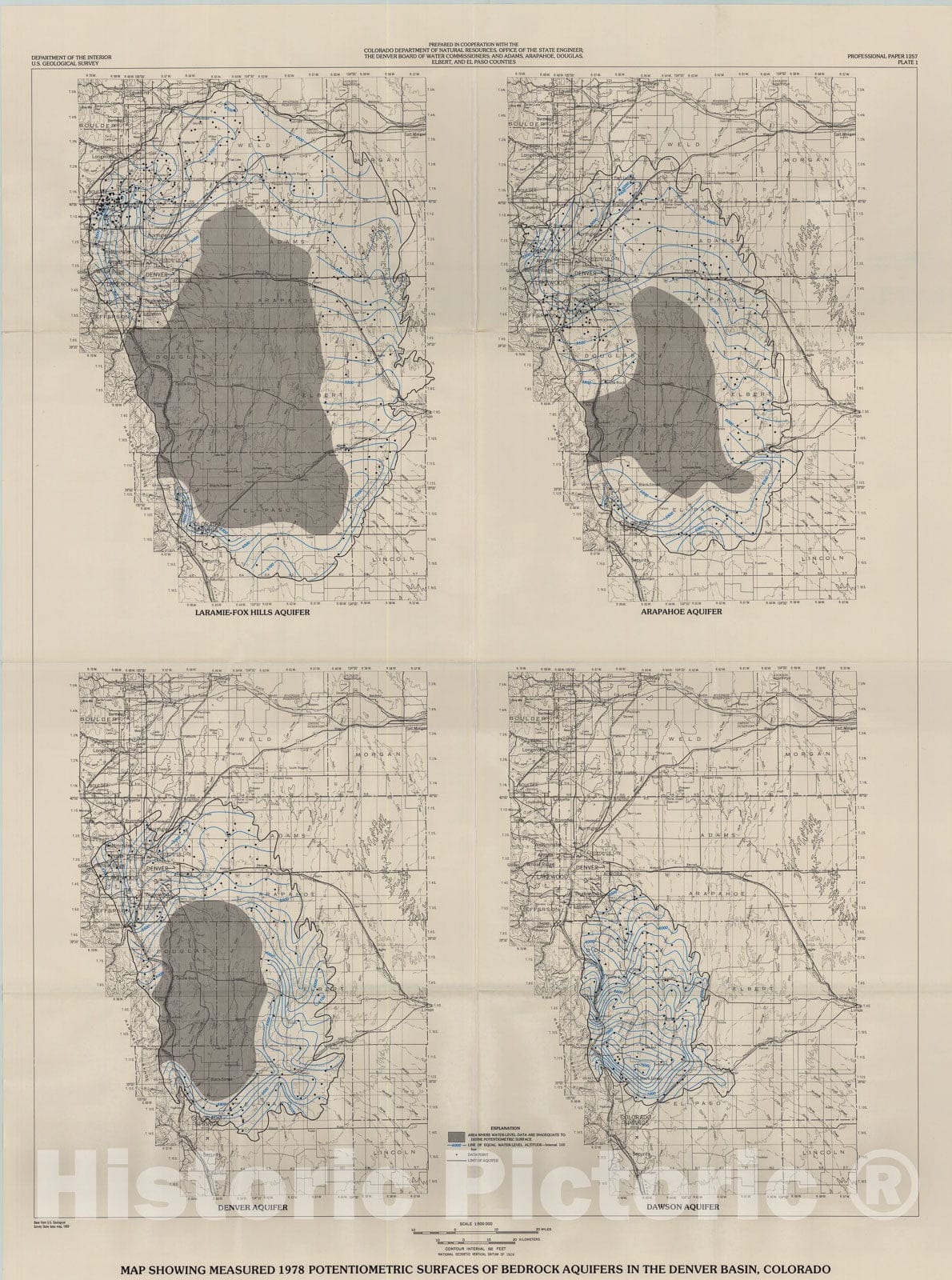 Map : Bedrock aquifers in the Denver basin, Colorado - a quantitative ...