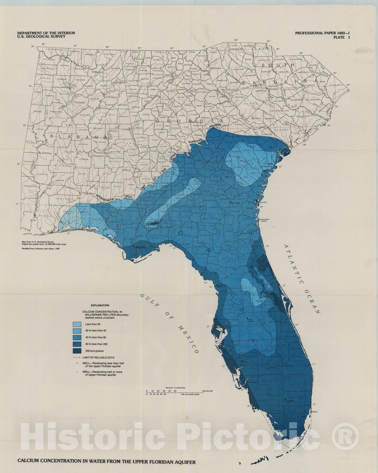 Map : Geochemistry of the Floridan aquifer system in Florida and in pa ...
