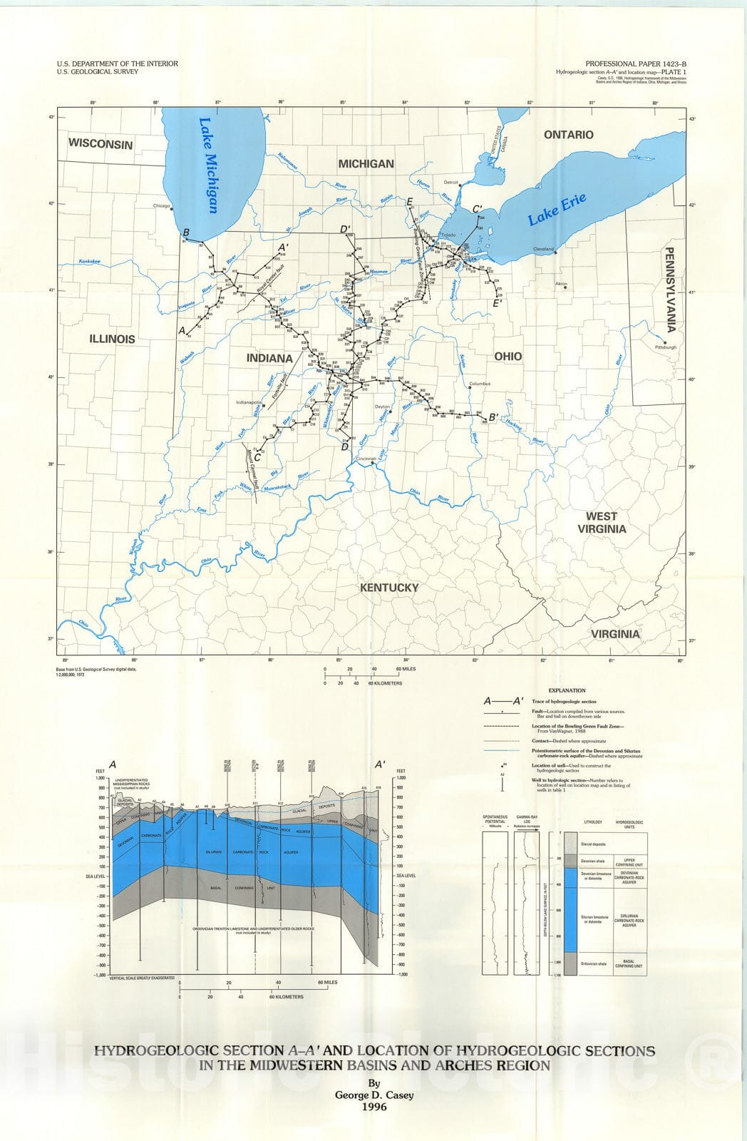 Map : Hydrogeologic framework of the midwestern basins and arches regi ...