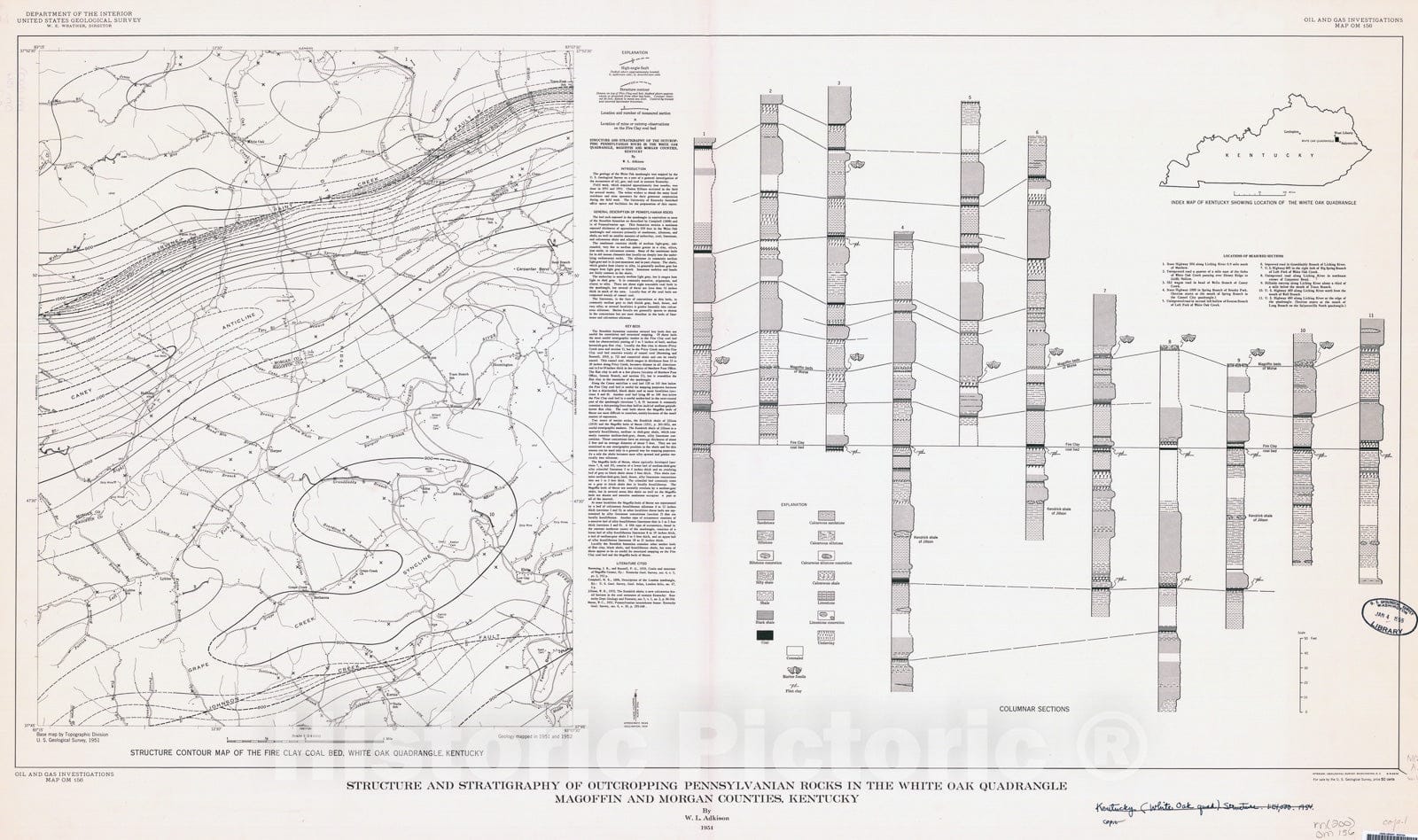 Map : Structure and stratigraphy of outcropping Pennsylvanian rocks in ...