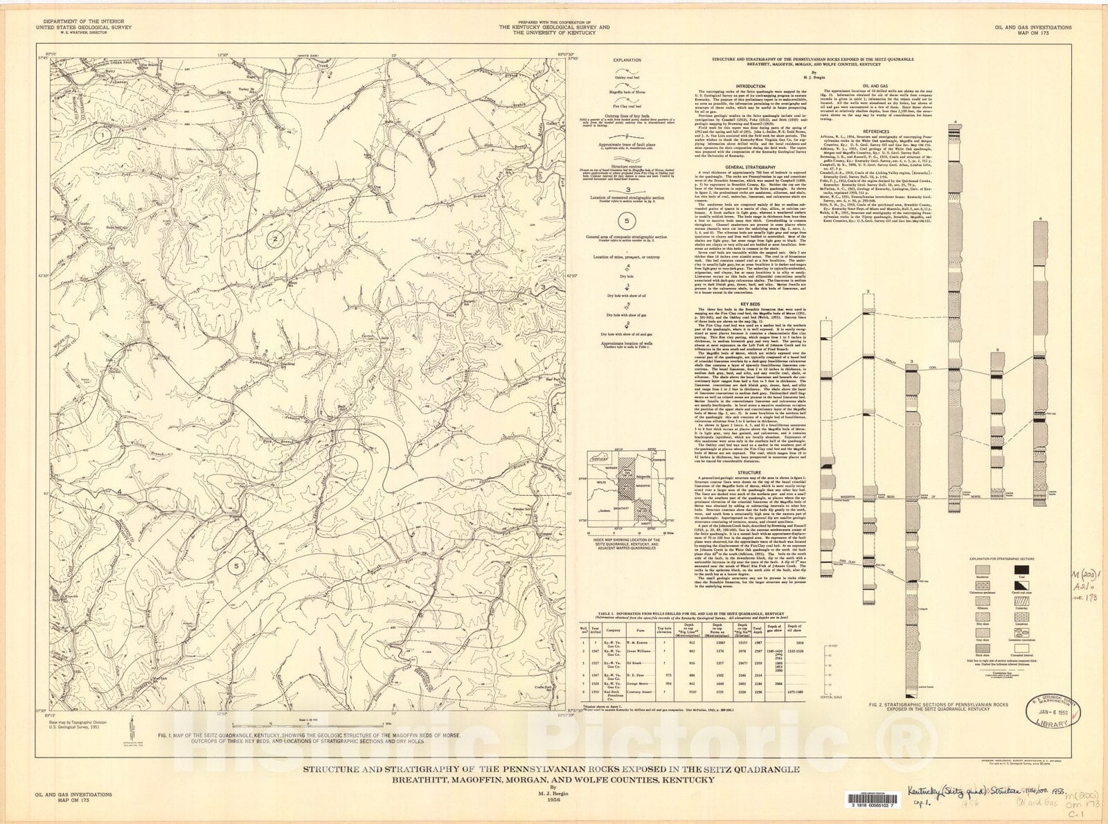 Map : Structure and stratigraphy of the Pennsylvania rocks exposed in ...