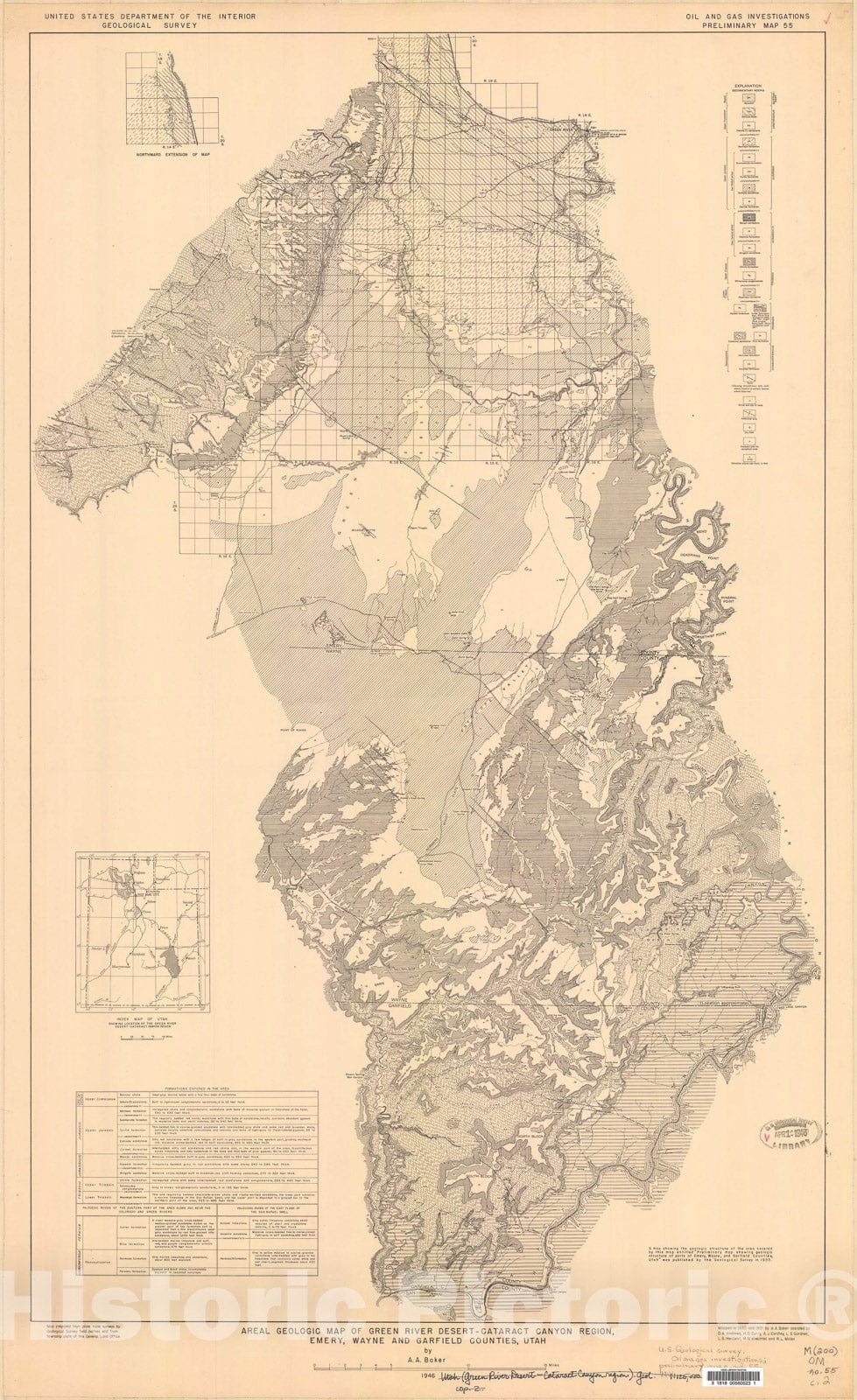 Map : Areal geologic map of the Green River Desert-Cataract Canyon reg ...