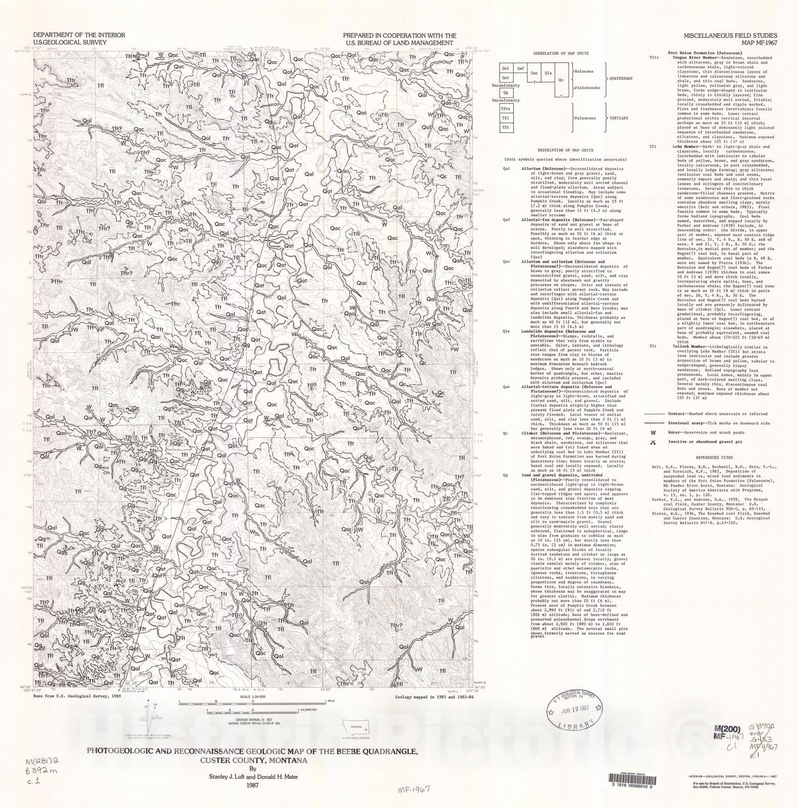 Map : Photogeologic and reconnaissance geologic map of the Beebe quadr ...