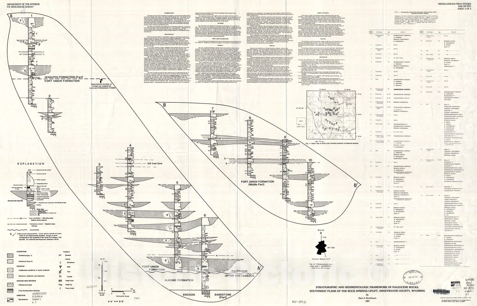 Map : Stratigraphic and sedimentologic framework of Paleocene rocks, s ...