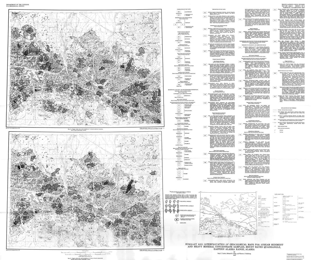 Map : Summary and interpretation of geochemical maps for stream sedime ...