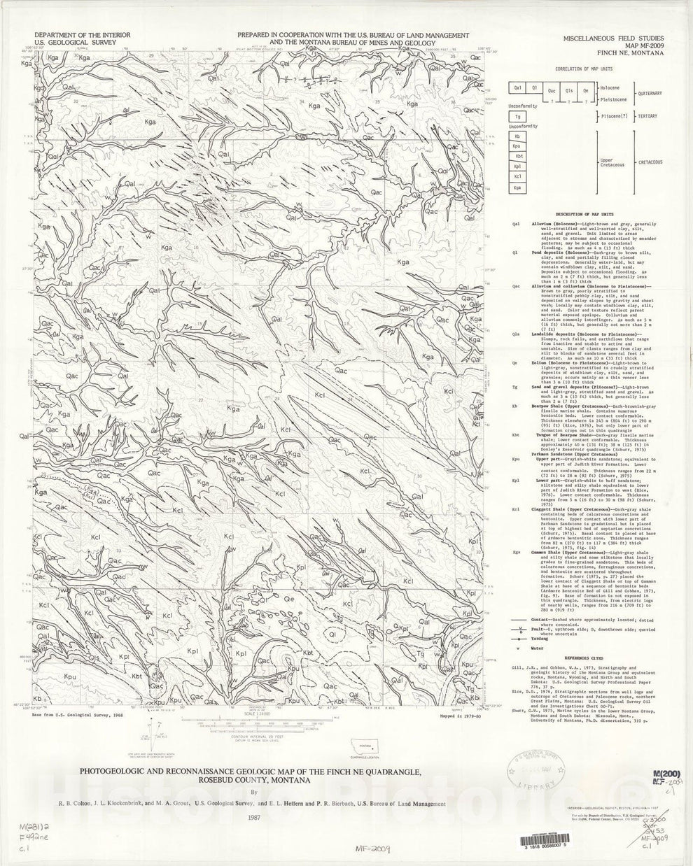 Map : Photogeologic and reconnaissance geologic map of the Finch NE qu ...