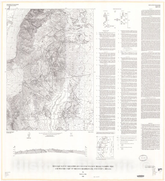 Map : Geologic map of Oligocene and Miocene volcanic rocks, Paradise P ...