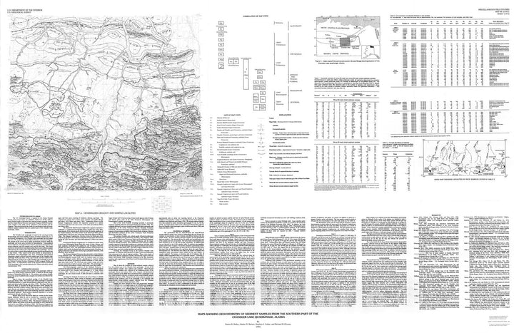 Map : Maps showing geochemistry of sediment samples from the southern ...