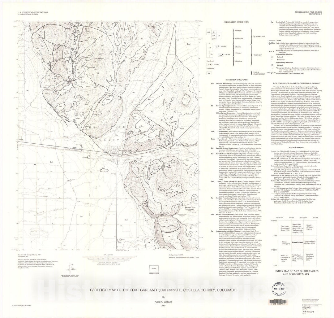 Fort Garland Colorado Map