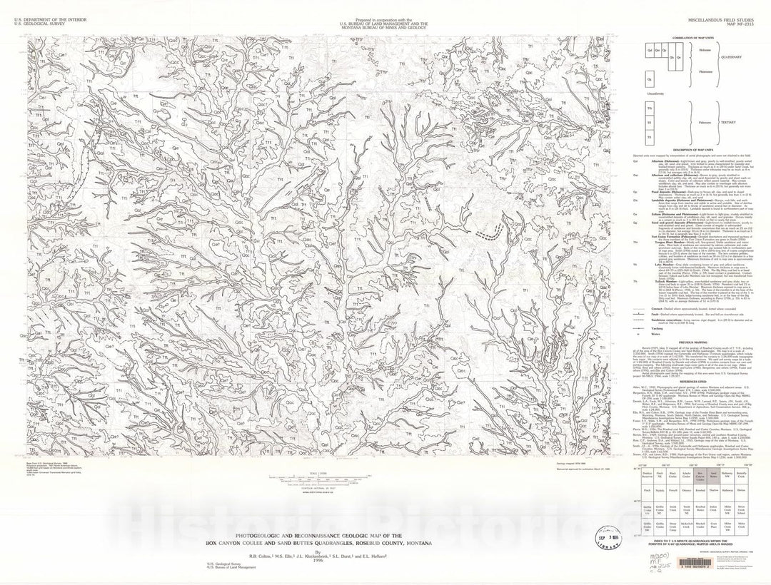 Map : Photogeologic and reconnaissance geologic map of the Box Canyon ...