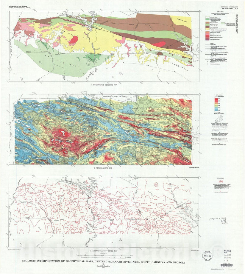 Map : Geologic interpretation of geophysical maps, central Savannah Ri ...