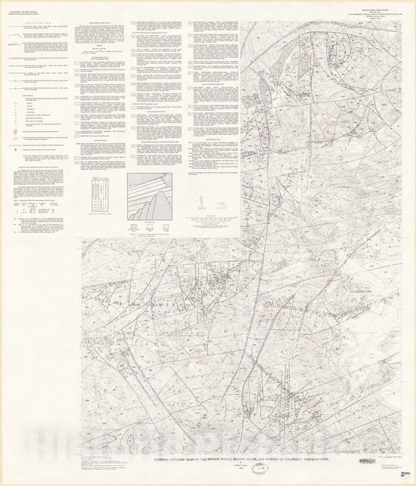 Map : Bedrock geologic maps of the Boston North, Boston South, and New ...