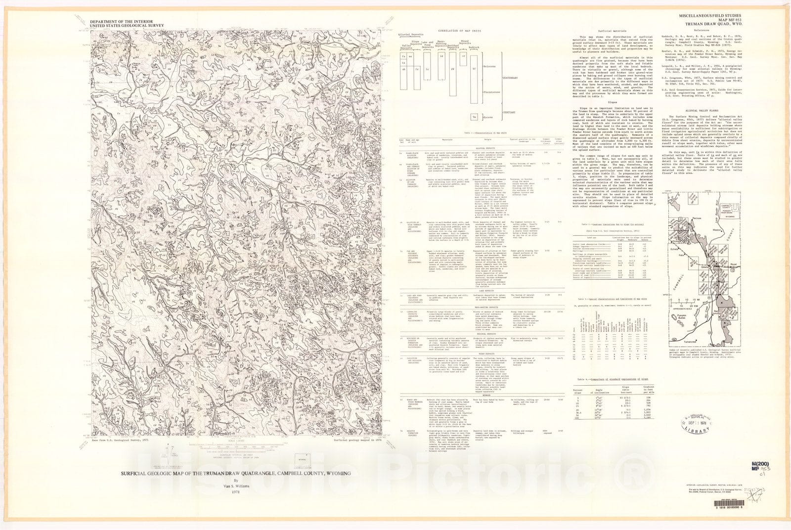 Map : Surficial geologic map of the Truman Draw quadrangle, Campbell C ...