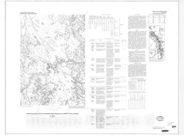 Map : Surficial geologic map of the Rawhide School quadrangle, Campbel ...