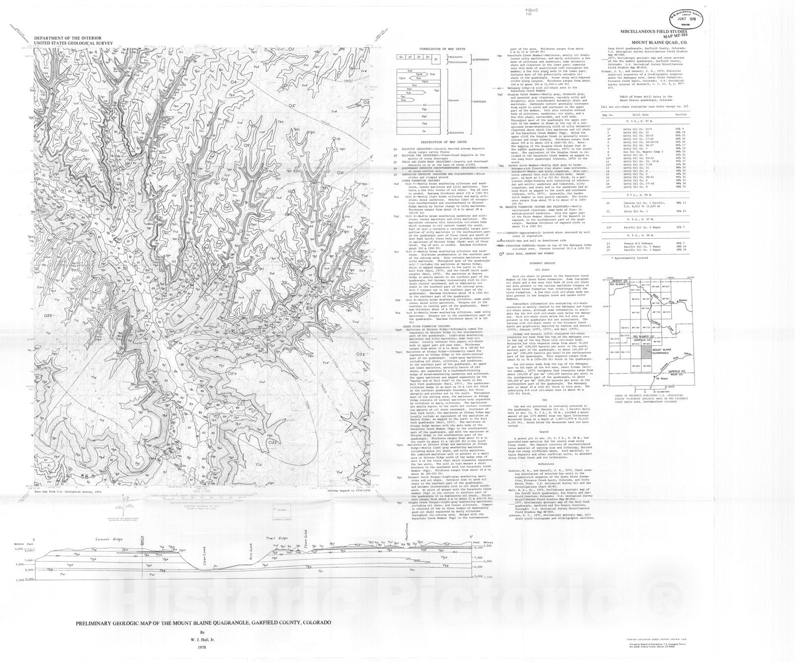 Map : Preliminary geologic map of the Mount Blaine quadrangle, Garfiel ...