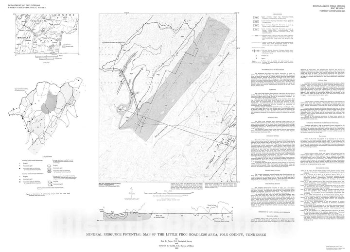 Map : Mineral resources potential map of the Little Frog Roadless Area ...