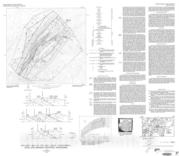 Map : Geologic map of the Gee Creek Wilderness, Polk and Monroe Counti ...
