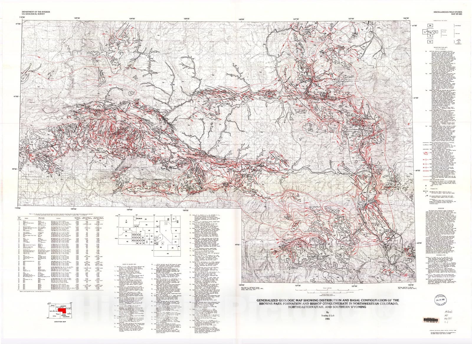 Map : Generalized geologic map showing distribution and basal configur ...
