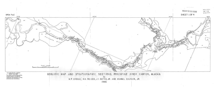 Map : Geologic map and stratigraphic sections, Porcupine River Canyon ...