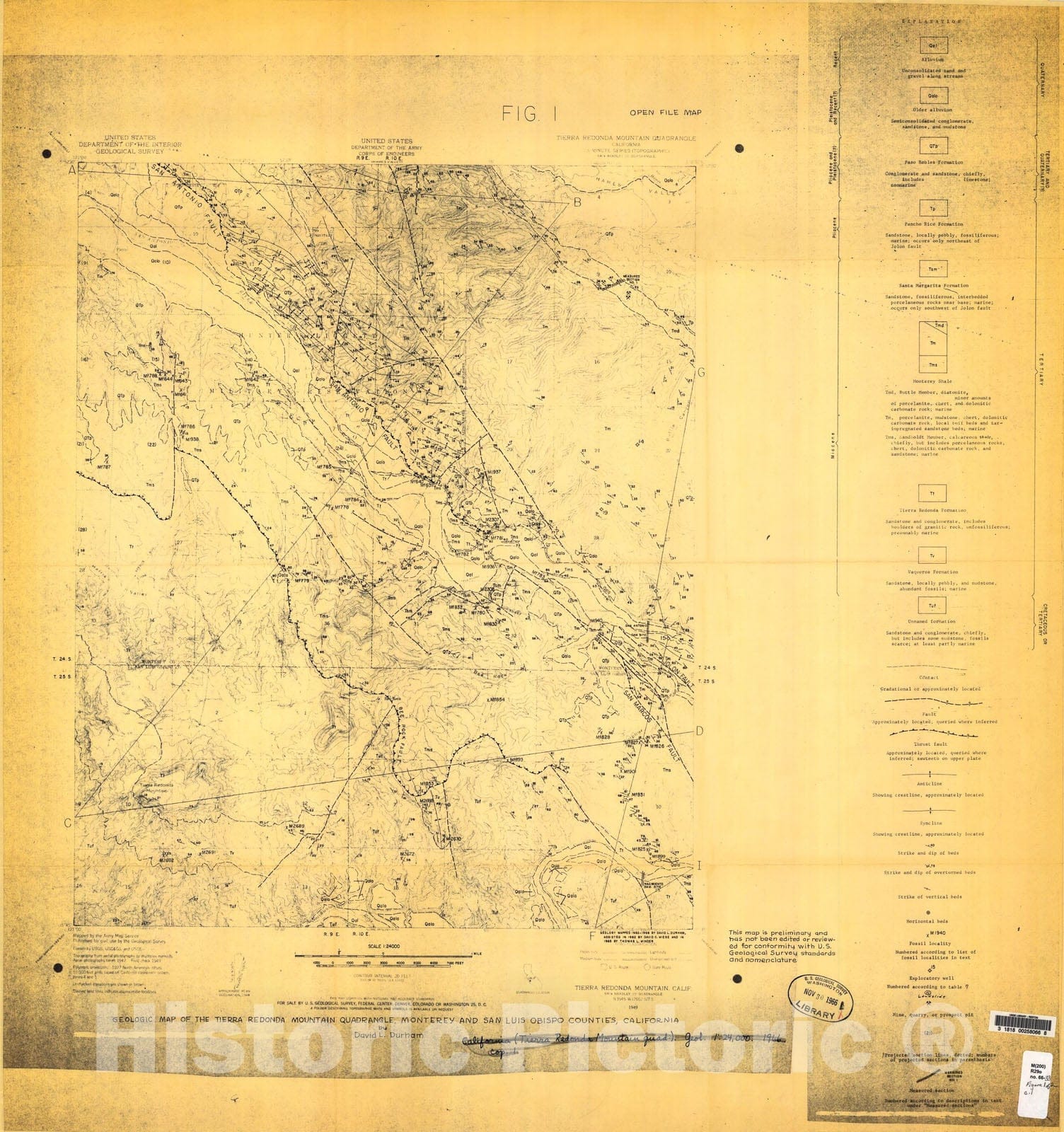 Map : Geologic maps of the Bradley and Tierra Redonda Mountain quadran ...