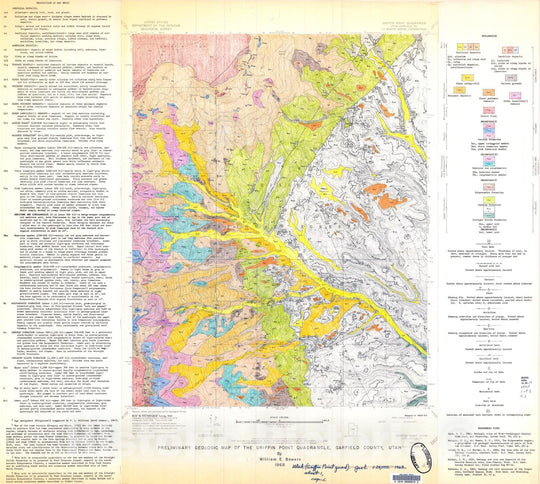 Map : Preliminary geologic map of the Griffin Point quadrangle, Garfie ...