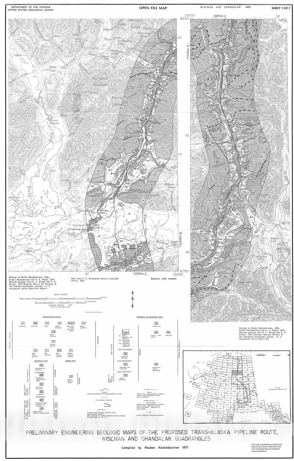 Map : Preliminary engineering geologic maps of the proposed trans-Alas ...