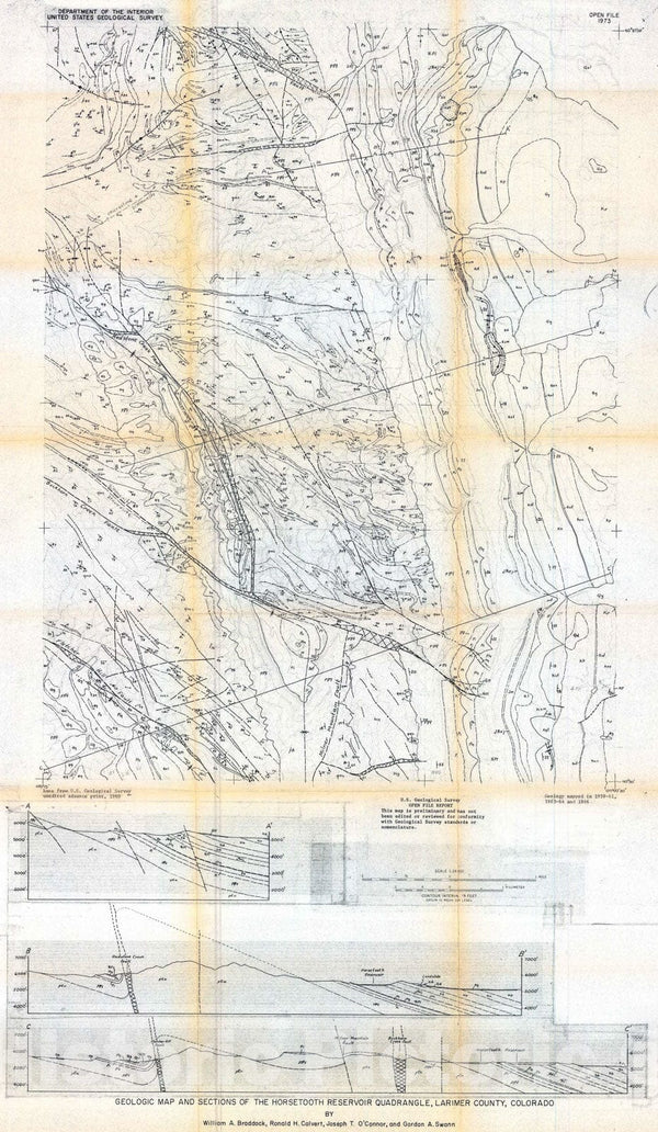 Map : Geologic map and sections of the Horsetooth Reservoir quadrangle ...