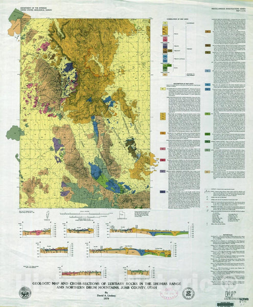 Map : Geologic map and cross sections of Tertiary rocks in the Thomas ...